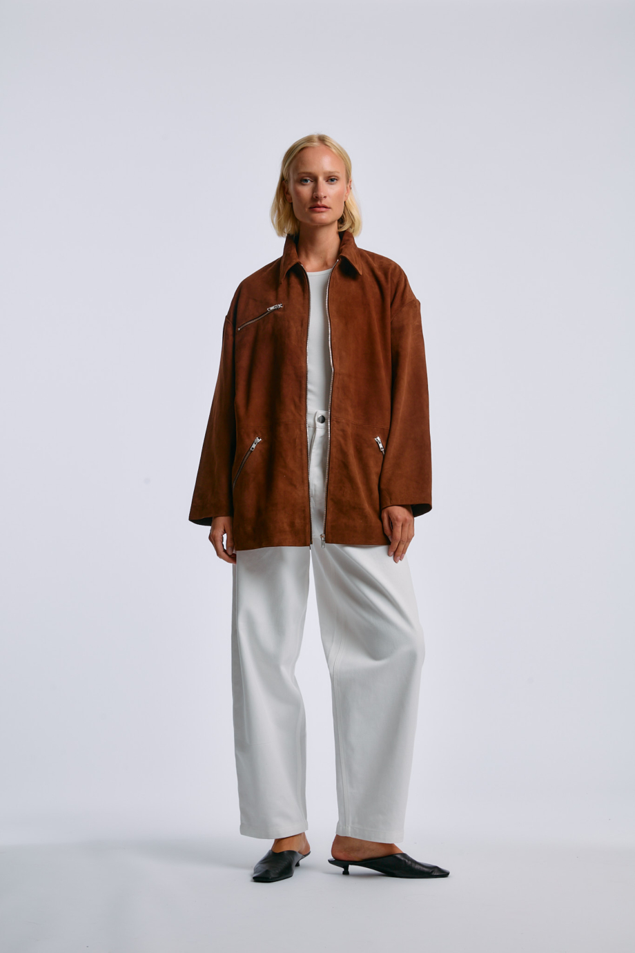 AMBER SUEDE LEATHER JACKET - One and Other