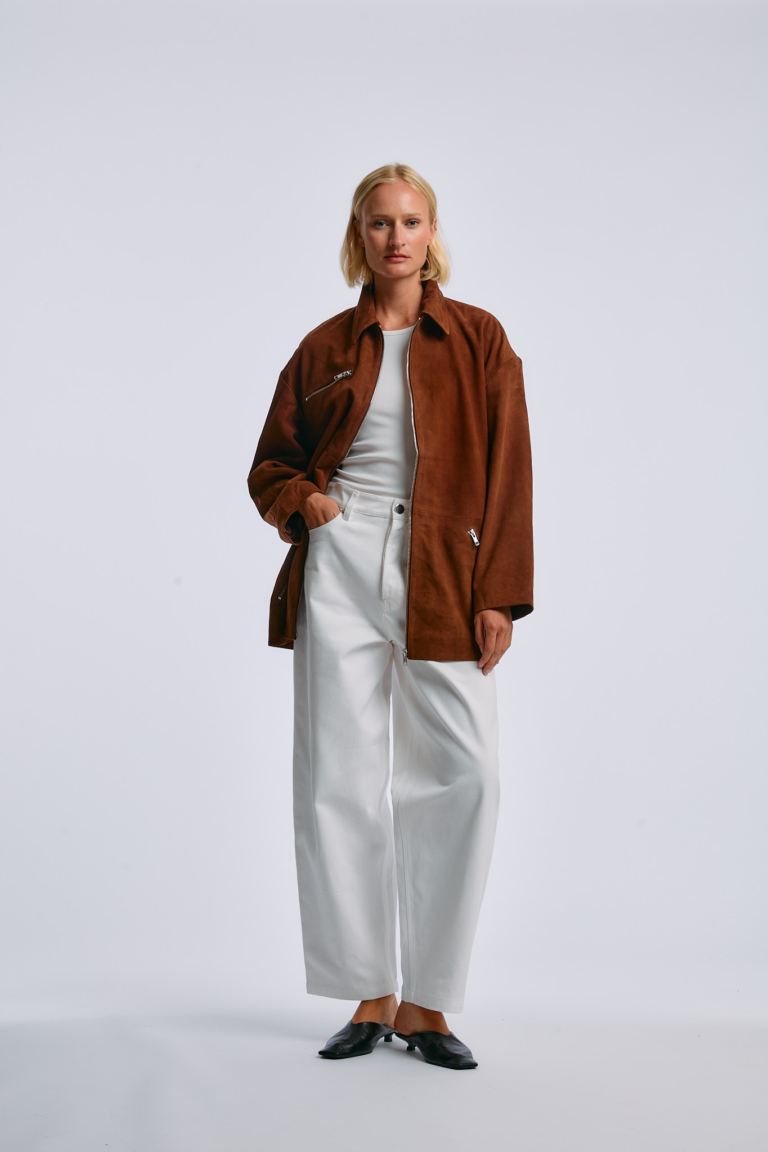 AMBER SUEDE LEATHER JACKET - One and Other