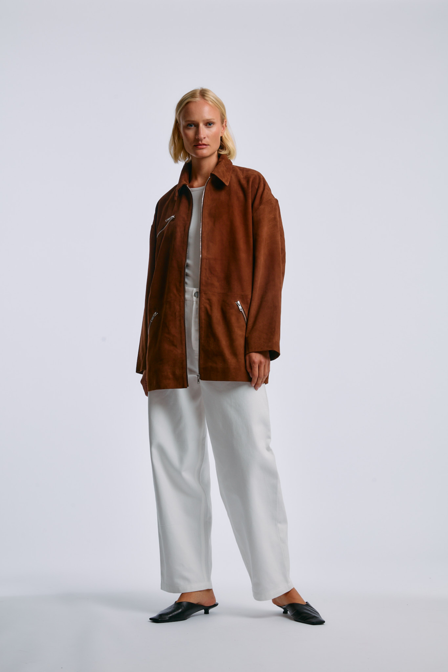 AMBER SUEDE LEATHER JACKET - One and Other