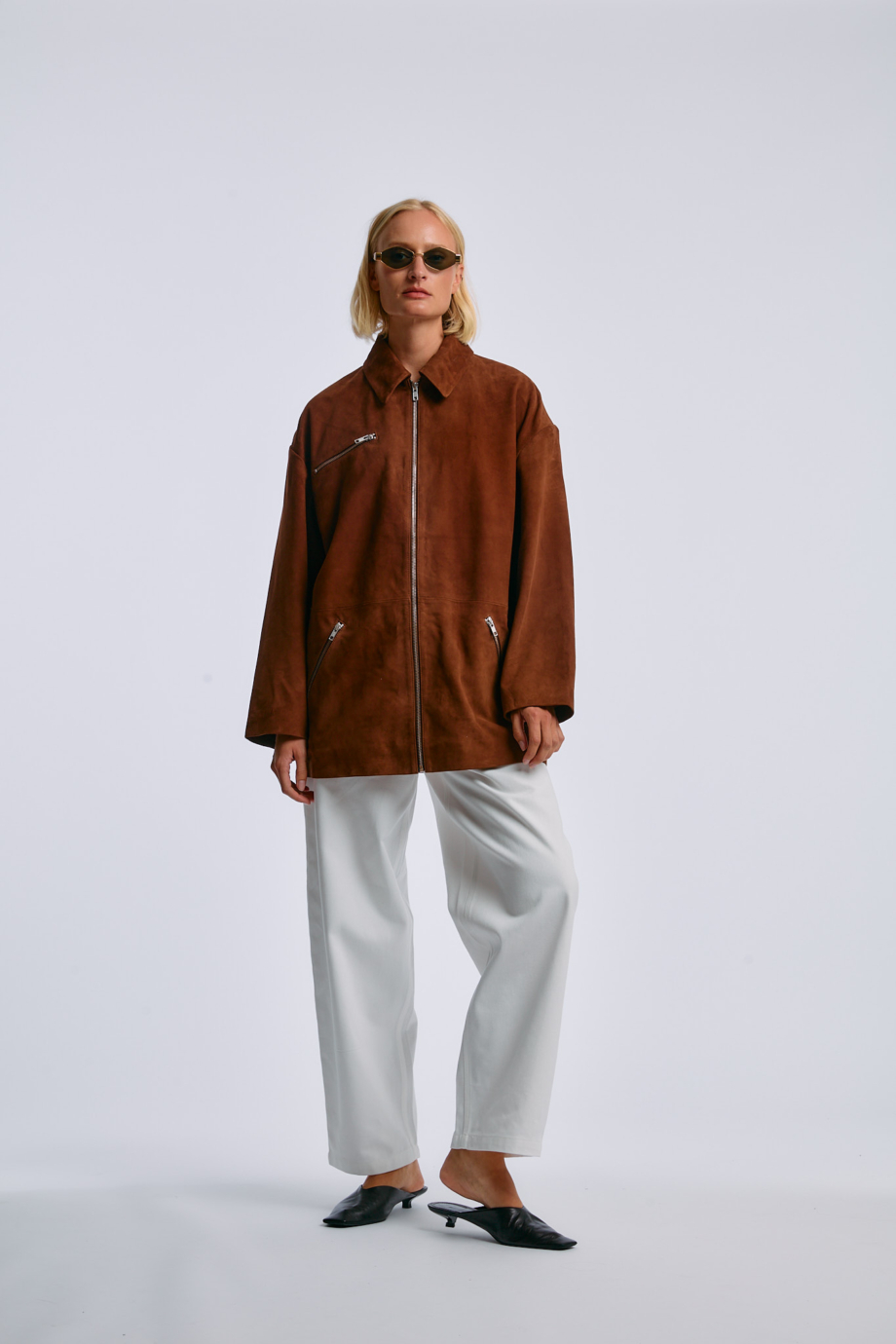 AMBER SUEDE LEATHER JACKET - One and Other