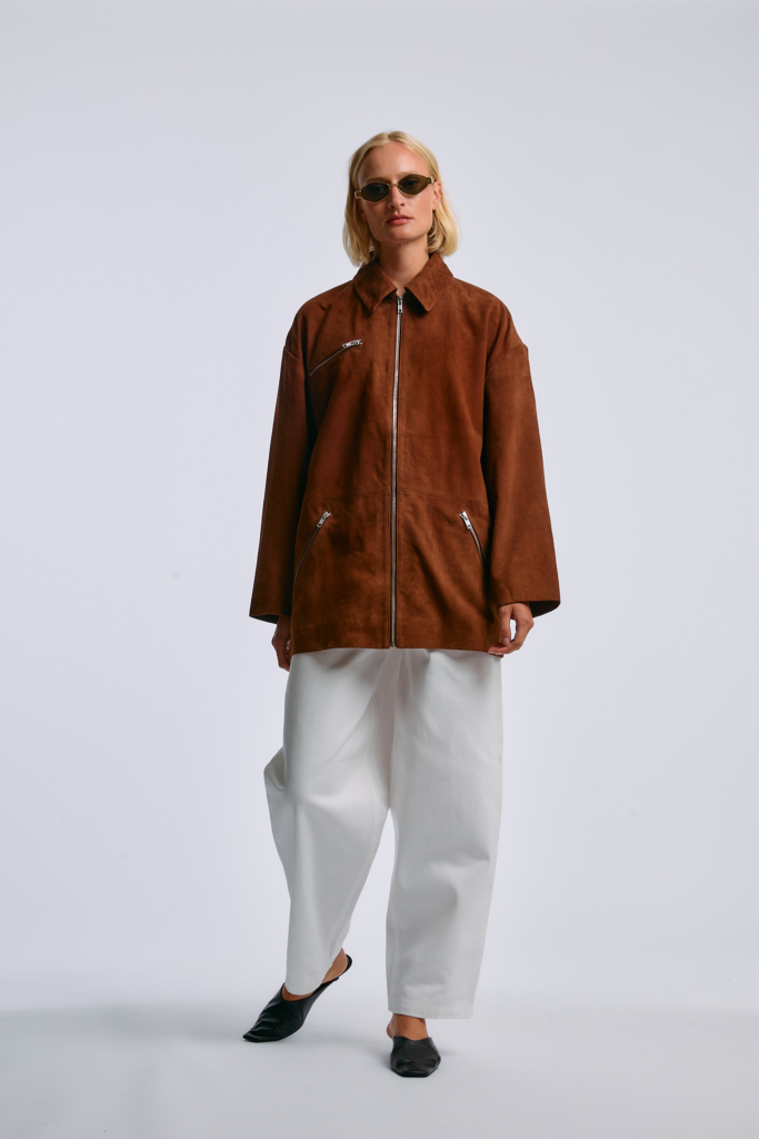 AMBER SUEDE LEATHER JACKET - One and Other